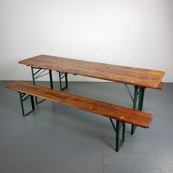 Customised Extra Width Vintage German Beer Table And Benches | Vinterior