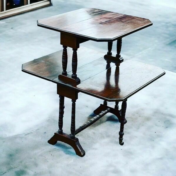 Victorian Mahogany 2 Tier Folding Sutherland Afternoon Tea Table ...