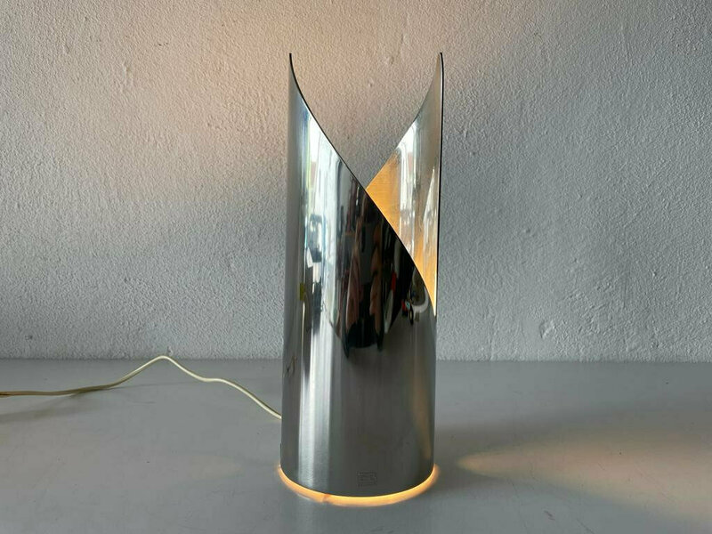Italian Space Age Chrome Table Lamp By Gibi, 1970s, Italy | Vinterior