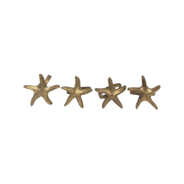 Animal Napkin Rings, Vintage French Brass Seafood Table Decor Set Of 4 ...