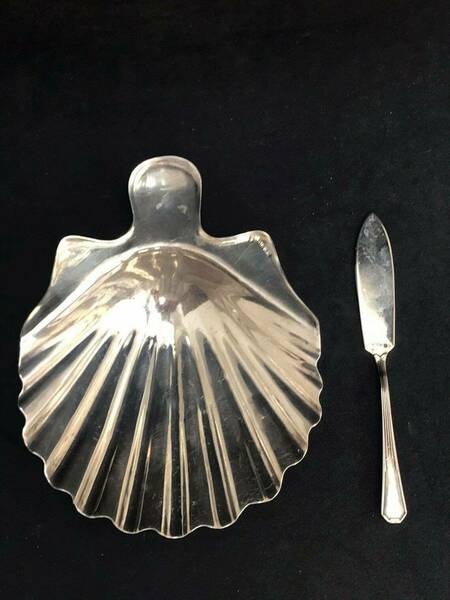 Butter Dish Seashell Plate Wiskemann Jam Dish, Vintage Silver Plated ...