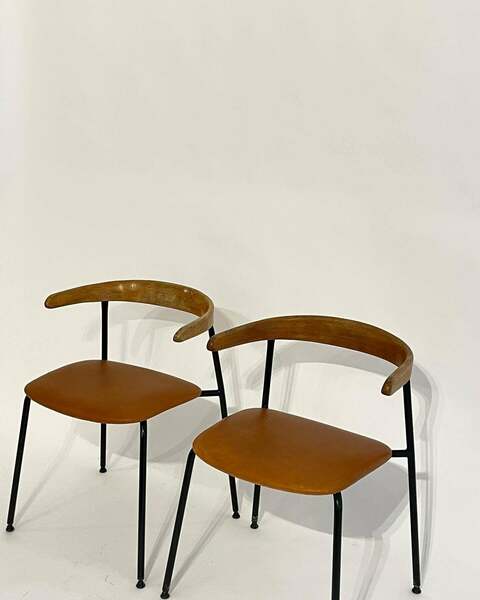 Rare Pair Of C20 Desk Chair By Sir Terence Conran, C.1960, Havana ...