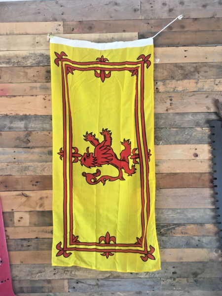 Vintage 4ft Royal Banner Of Scotland Yellow Lion Rampant Flag Wall ...
