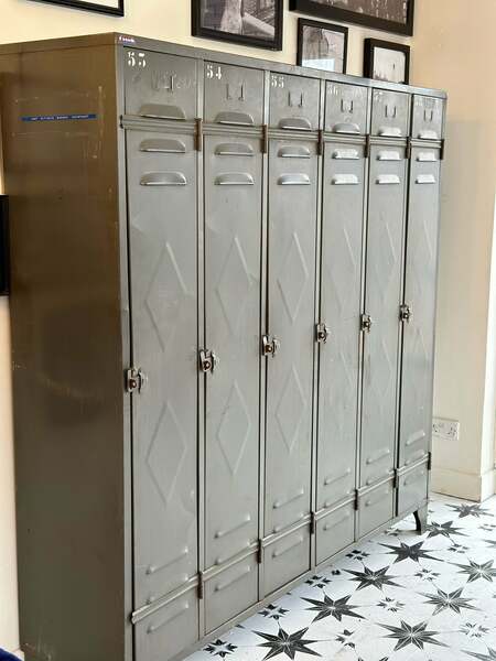 Vintage German Industrial Metal Locker Cupboard | Vinterior