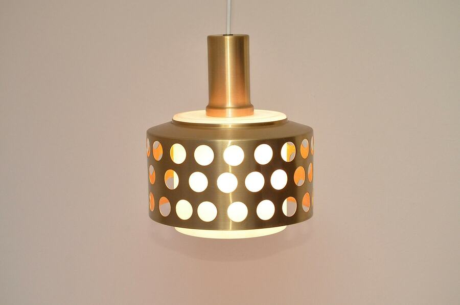 Vintage Mid Century Swedish Copper & Glass Pendant, 1970s | Vinterior