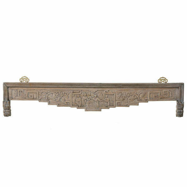 Carved Antique Lintel In Natural Finish | Vinterior