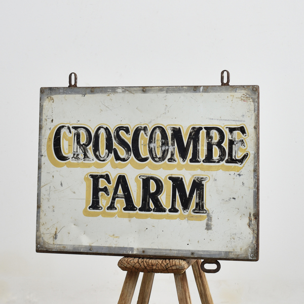 Antique Metal Farm Sign, 1950s | Vinterior
