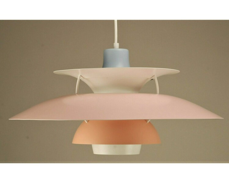 Louis Poulsen Ph5 Pendant | Vintage 1970's 'Pastel Blue/Pink/Peach ...