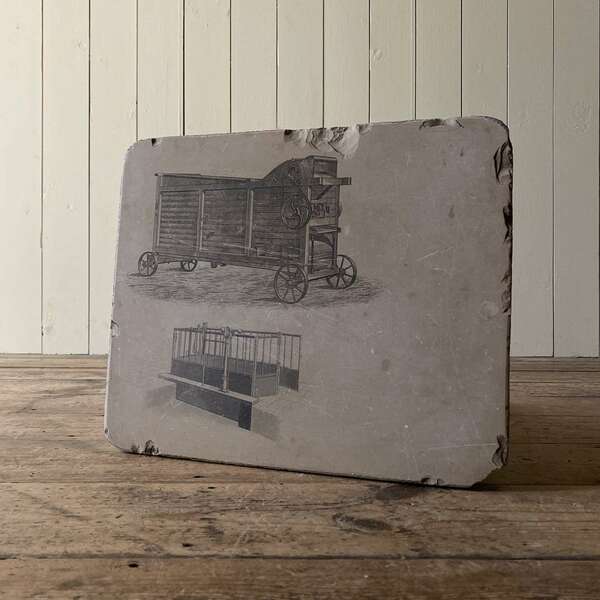 Antique Lithography Stone Farm | Vinterior