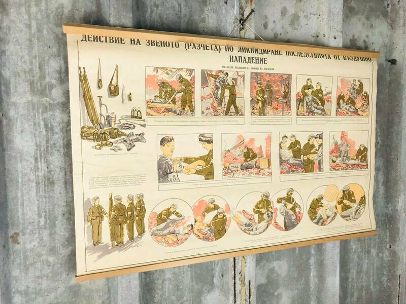 Original Vintage Military, First Aid, After Airstrike Poster, Picture ...