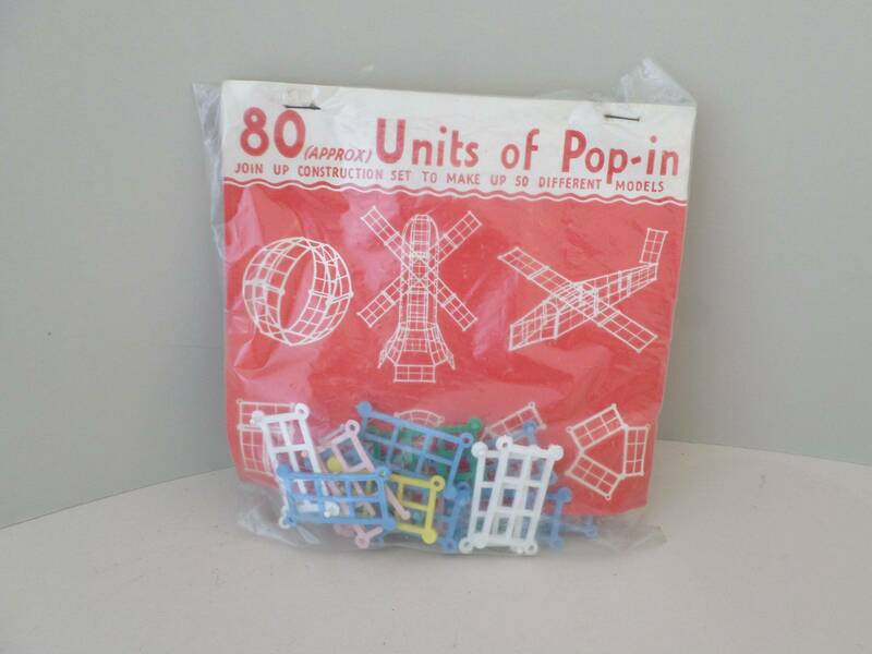 Vintage Mid Century Plastic 'Pop In' Construction Set,Toy Original ...