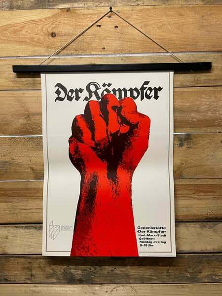 Rare Memorial Of The Fighter Ddr Propaganda Poster 1976 | Vinterior