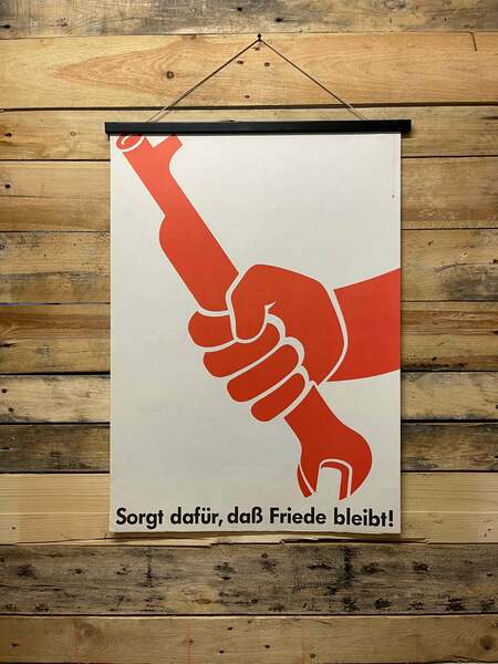 Ultra Rare 1982 Ddr Propaganda Poster By Hans Dieter Gumm | Vinterior