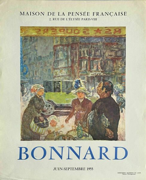 Pierre Bonnard Poster Vintage Poster Expo 1955 House Of French Thought ...