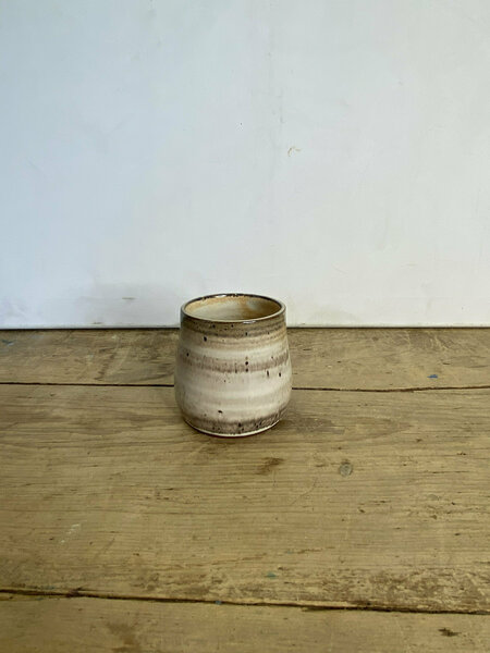 Lovely Vintage Named But Unreadable Pottery Small Posy Vase Brown And ...