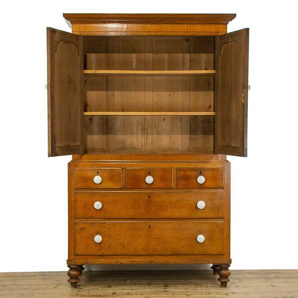Antique linen press cabinet store