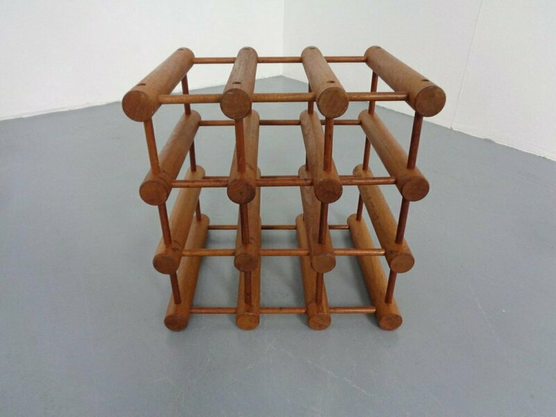 Minimalist Teak Wine Rack By Nissen Langaa, 1960s | Vinterior