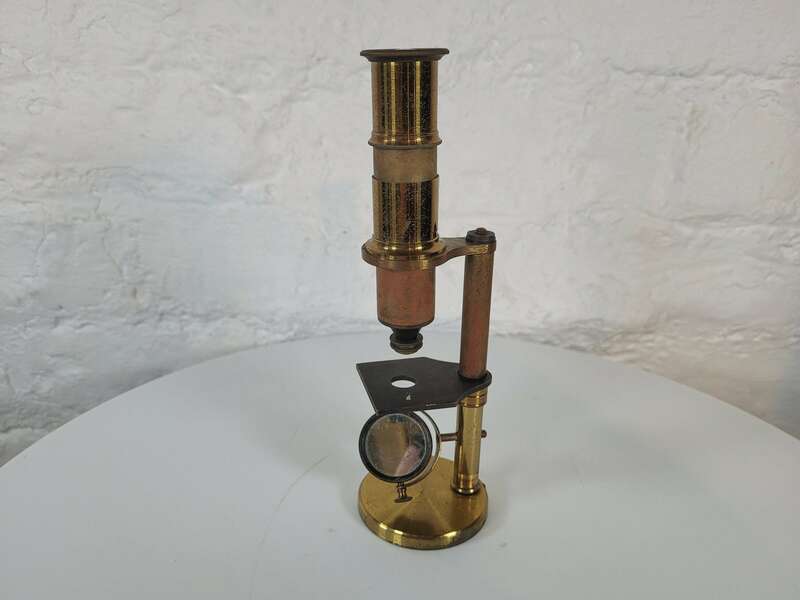 Antique Brass Student Microscope / Antique Microscope / Victorian ...