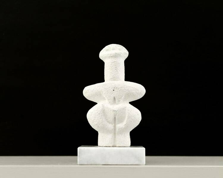 Sculpture : Stone Cyprus Idol, Lady Of Lemba, Vintage / Totem, Statue ...