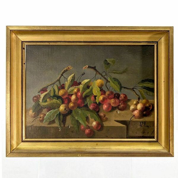 Still Life With Cherries French School Philippe Lazare 20th Century ...