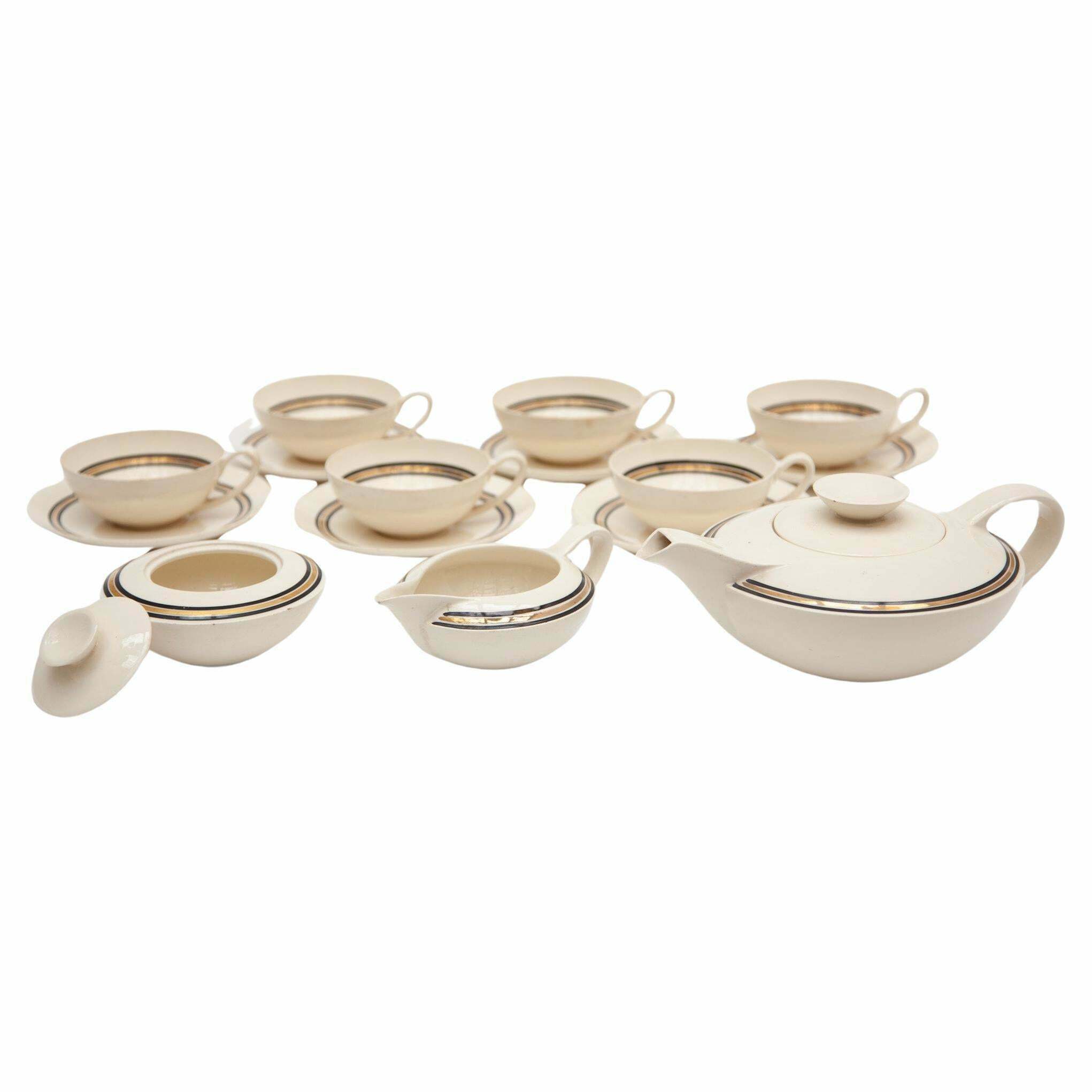 Edmond Bellefroid Tea Set By Petrus Regout Maastricht, Bauhaus, Dutch ...