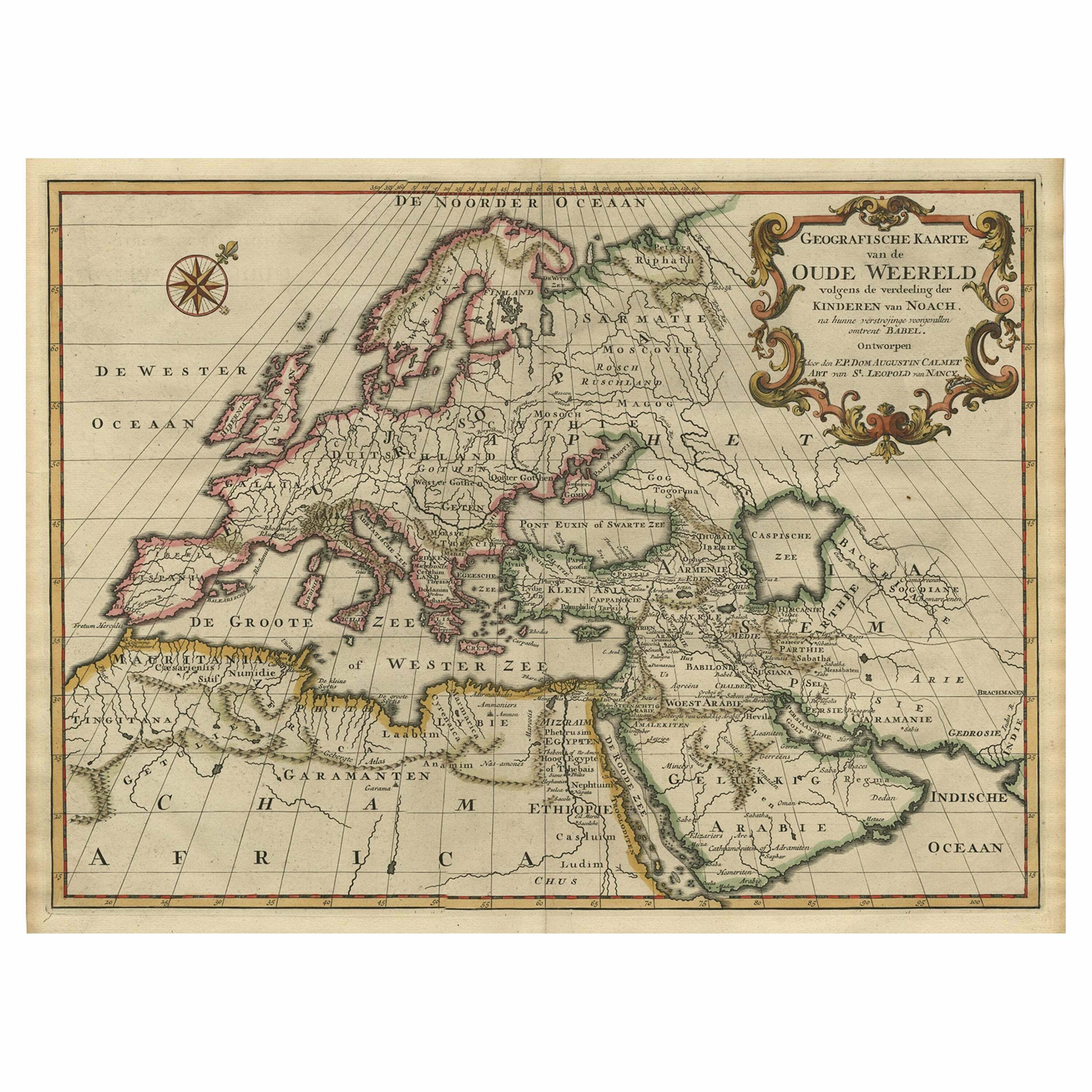 Ancient World Map Of Europe, Asia & Northern Africa With Ancient Names ...