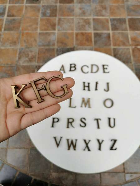 3cm / 1.18" Brass Letters Vintage Antique Signs Alphabet House Signs ...