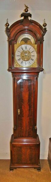 18th Century Liverpool 8 Day Brass Moon Phase Longcase Clock, William ...
