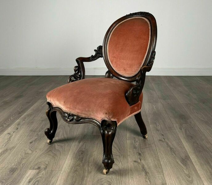 Antique 19th Century Armchair In Mahogany ( Ref Af 3141 ) | Vinterior