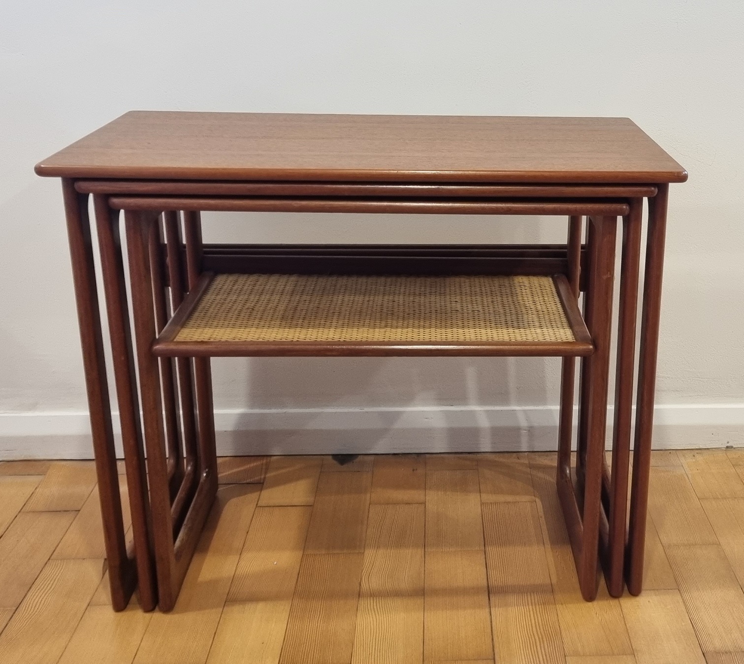 Danish Mid Century Modern Nesting Tables In Teak By Johannes Andersen ...