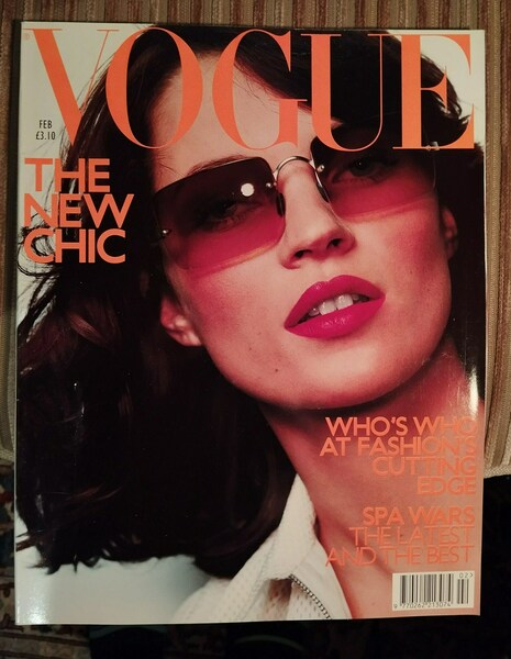 Vogue Uk Feb 2000 British Original Fashion Magazine Cover: Kate Moss ...