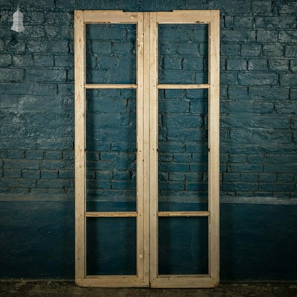 Victorian Window Shutters, With Horizontal Glazing Bars, Pine Pair ...