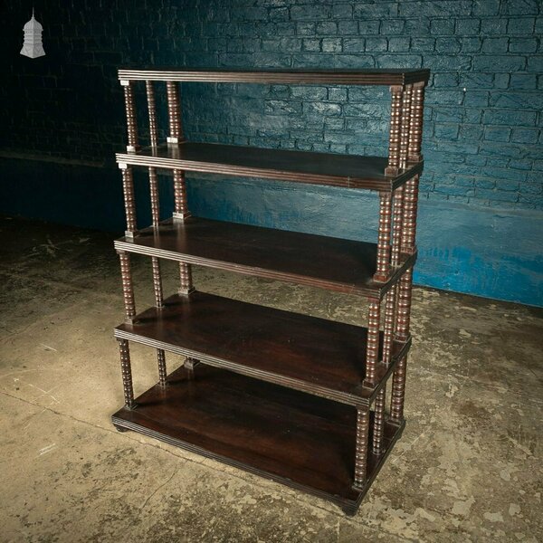 Multi Tier Bobbin Waterfall Shelving Bookcase, 19th C Anglo Indian ...