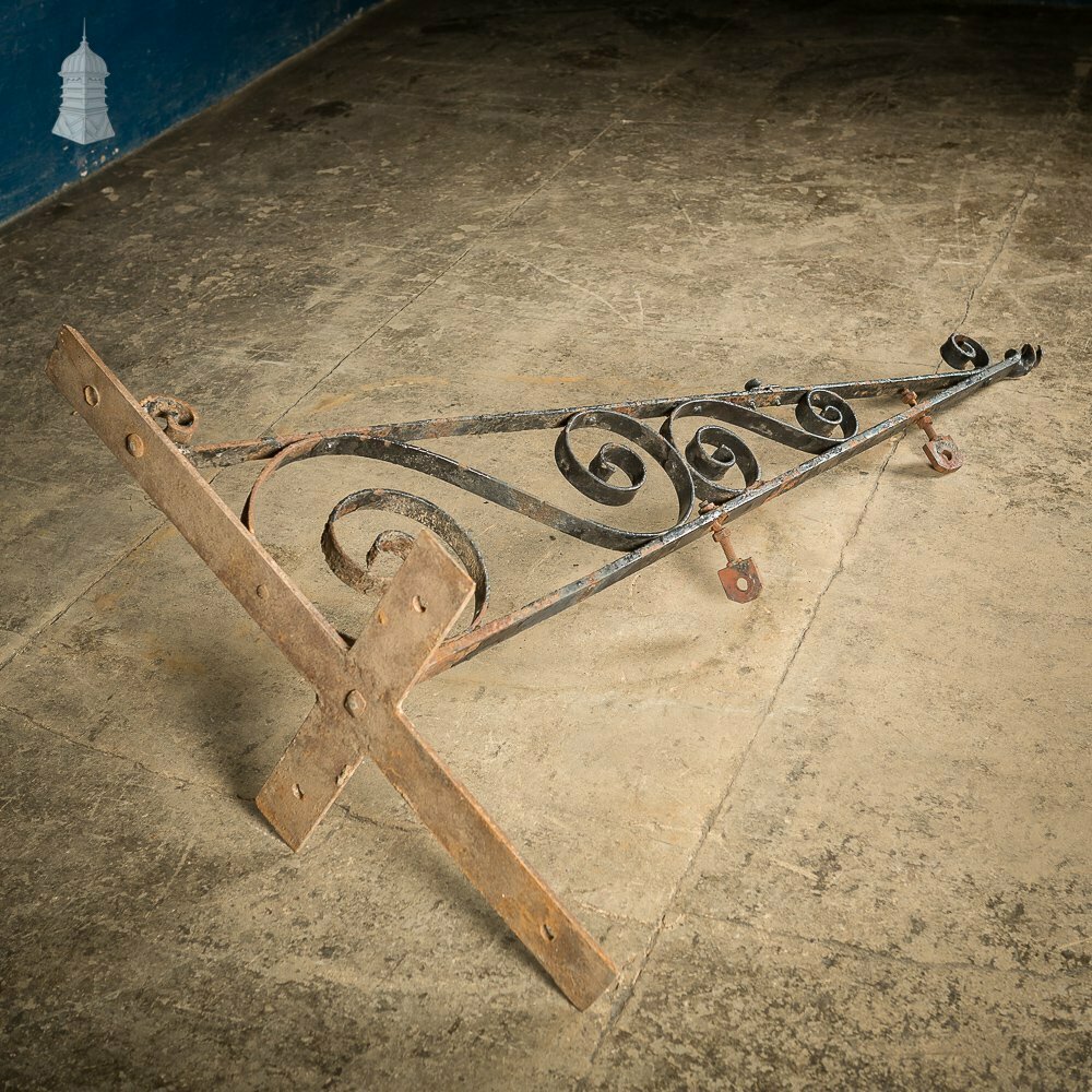 19th C Wrought Iron Sign Hanger | Vinterior