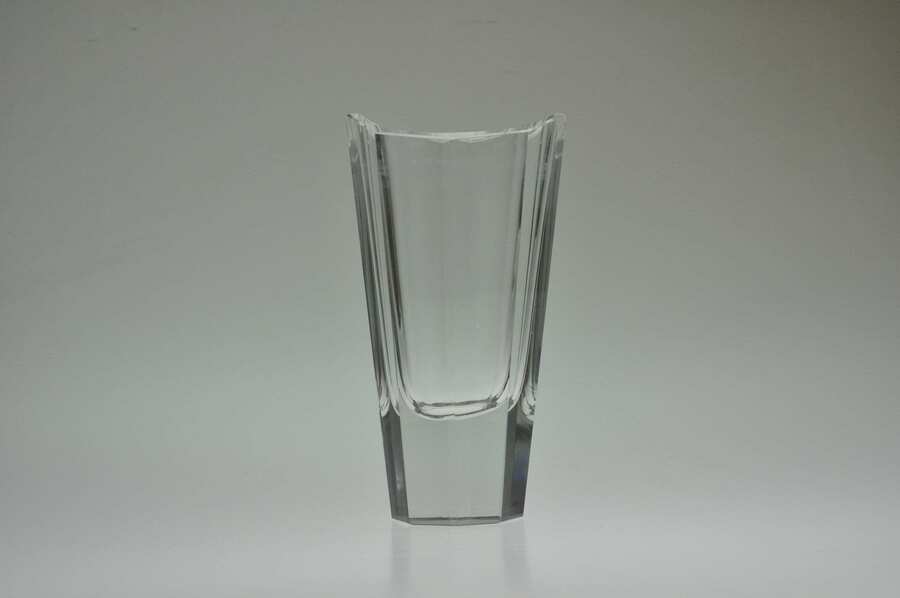 Faceted Glass Vase, Faceted Glass, Faceted Vase, Vintage Vase, Antique ...