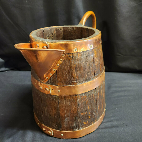 Oak & Copper Coopered Jug, Circa Early 20thc | Vinterior