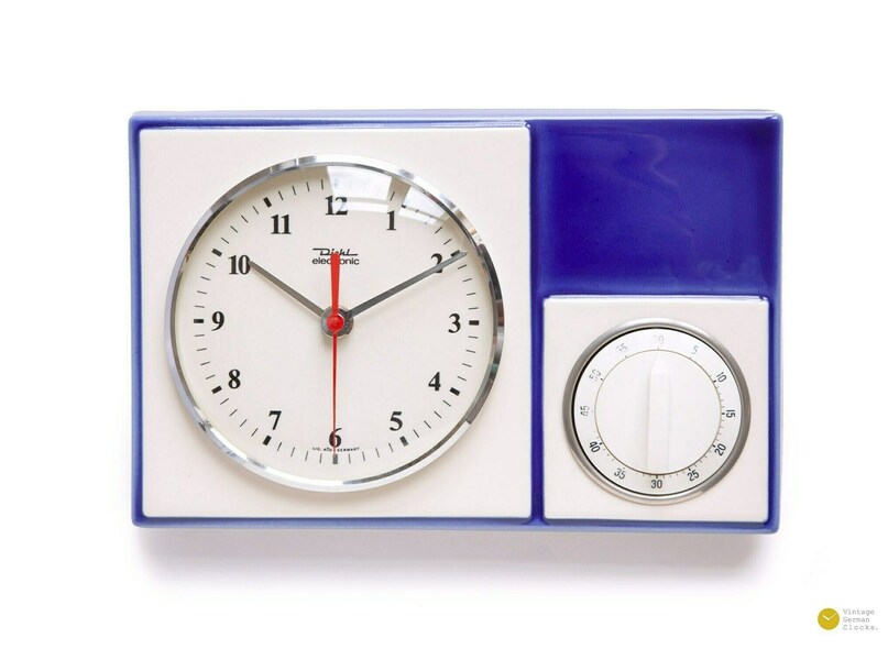 1960s Diehl Junghans Ceramic Kitchen Clock Modernism Mid Century Wall ...