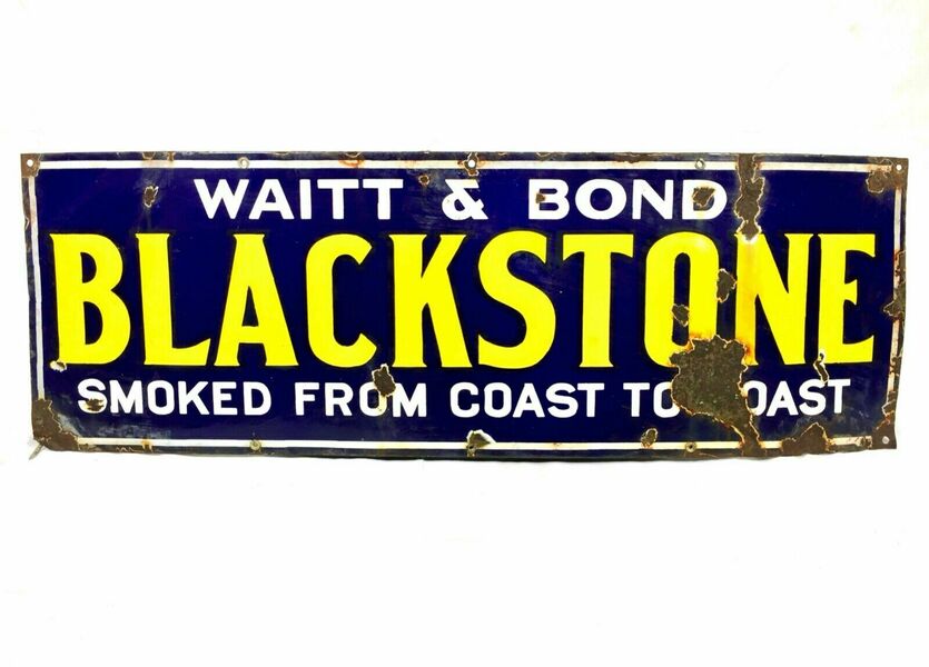 Antique Advertising 1930's Waitt & Bond Blackstone Cigar Porcelain ...