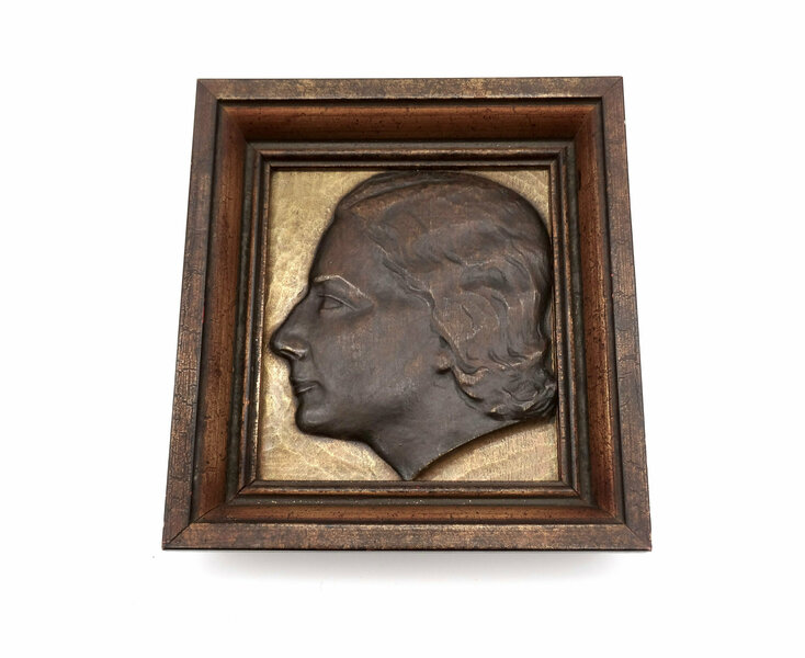 Rare Beautiful Art Deco Bronze Woman Head In Frame Portrait About 1920 ...