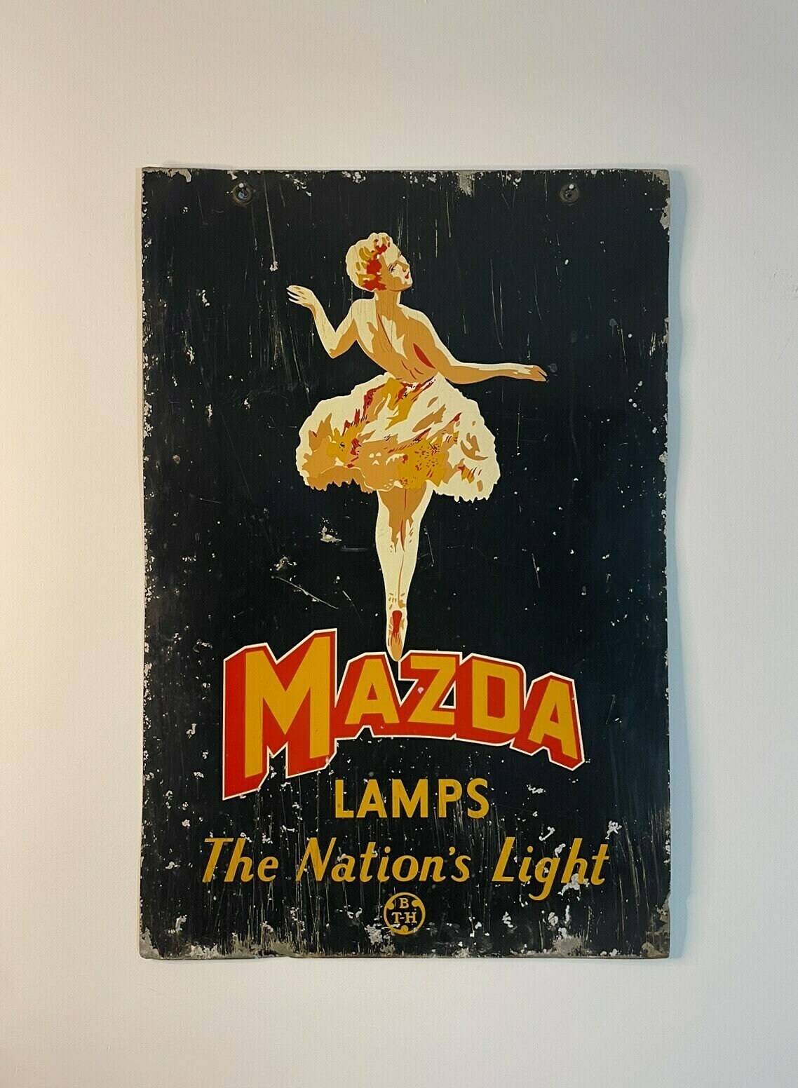 Mazda Lamps Advertising Sign, Circa 1930s | Vinterior