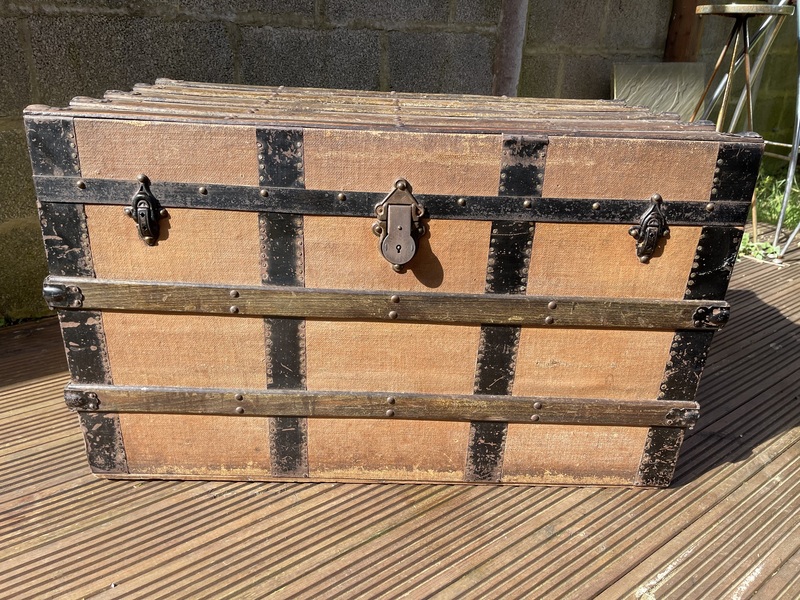 Victorian Steamer Trunk, 1900s | Vinterior