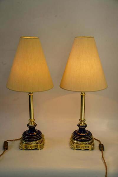 2 Big Historistic Table Lamp Vienna Around 1890s | Vinterior