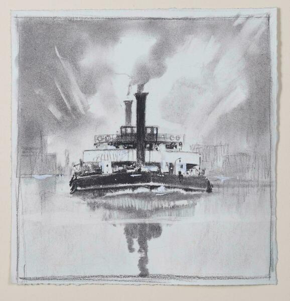 Paddlesteamer Drawing By Leslie Carr | Vinterior