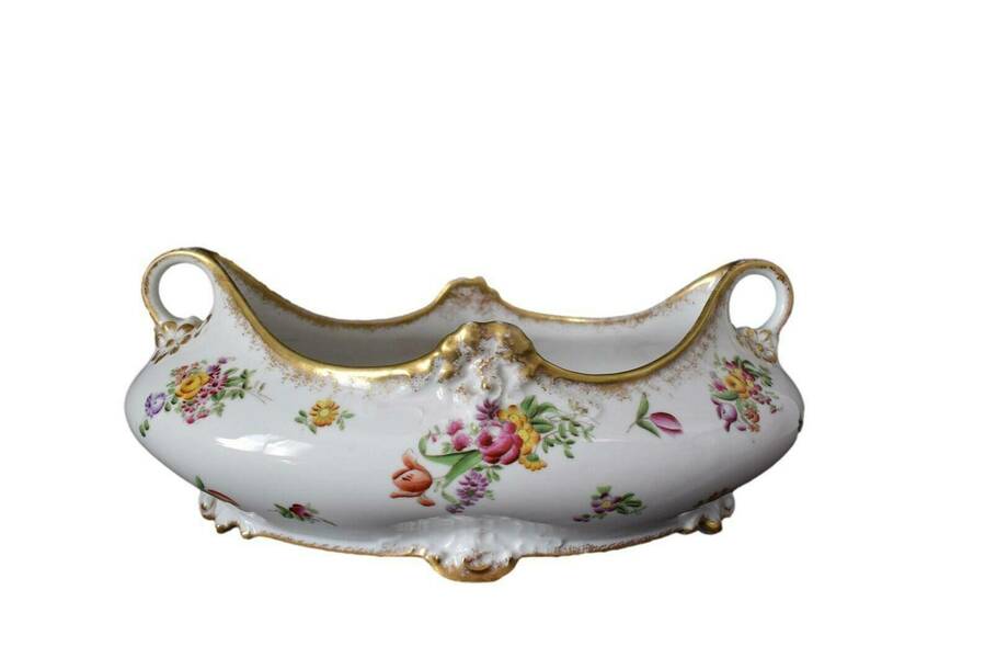 Vintage French Art Nouveau Limoges Porcelain Planter | Vinterior