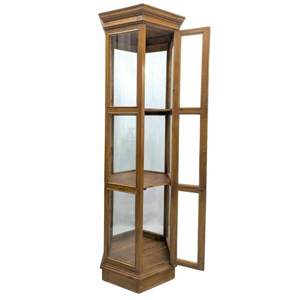 Hexagonal Natural Wood Store Window 1900 | Vinterior