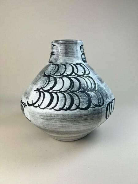 Swiss Pottery Vase , Ziegler Schaffhausen Ceramic Ufo Vase, Made In ...