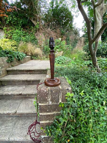 1920s Bakelite And Wooden Vintage Candlestick Lamp, Original Wiring In ...