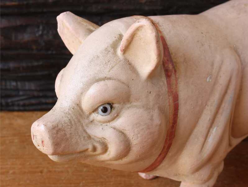 German Papier Mache Pig. Butcher Shop Display Model. Toy. C1890 ...