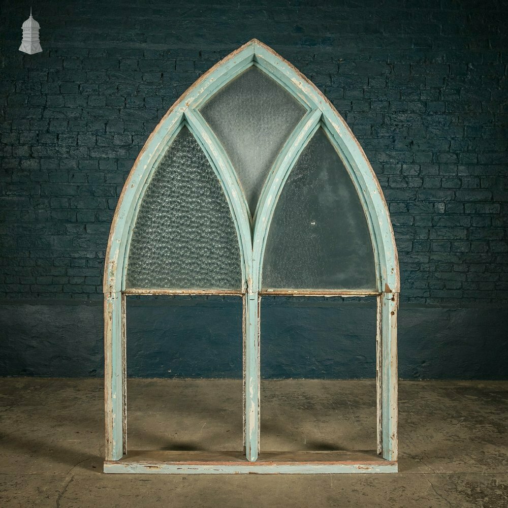 Arch Top Window, Gothic Style With Textured Glass | Vinterior