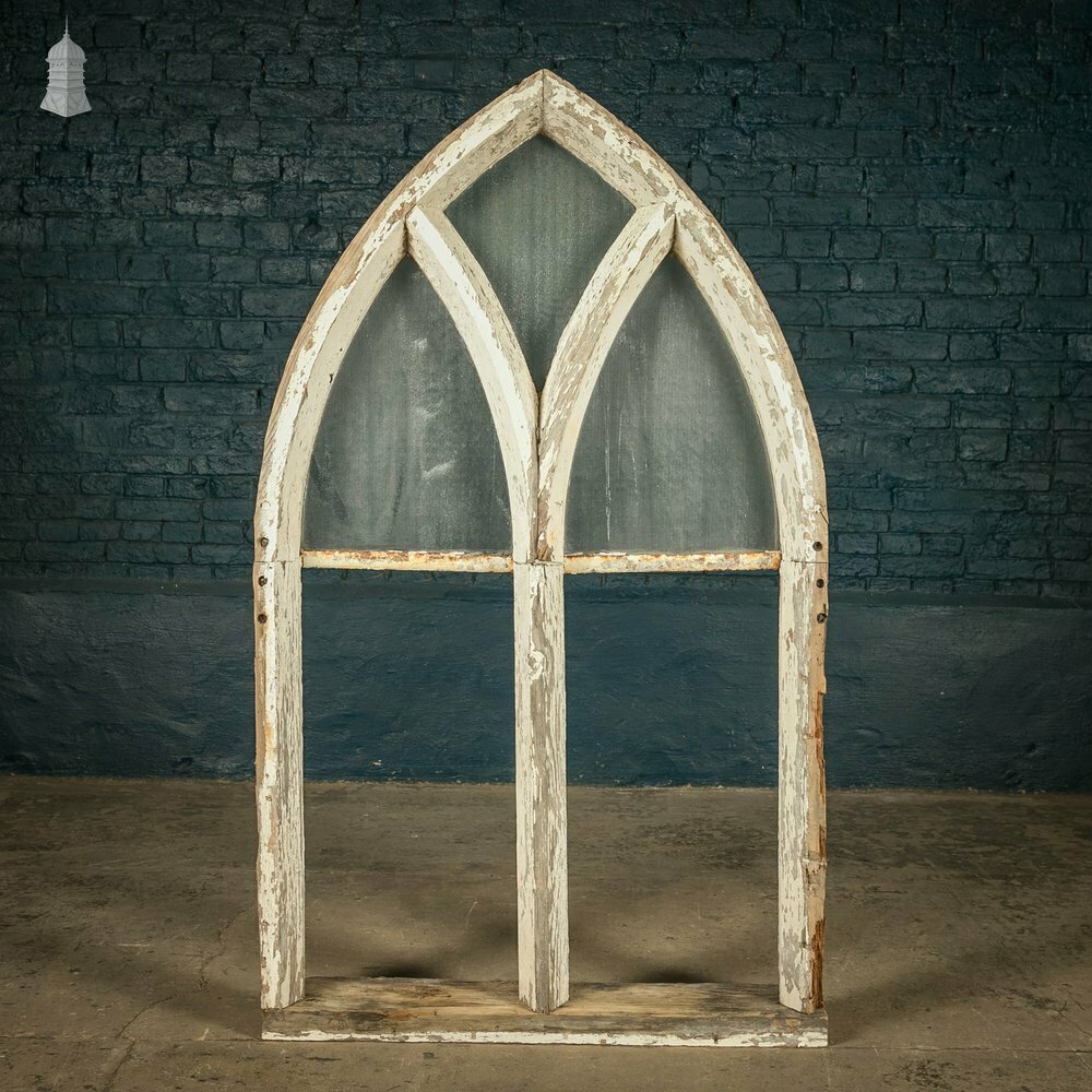 Gothic Arched Window, Wooden Frame, Textured Glass | Vinterior